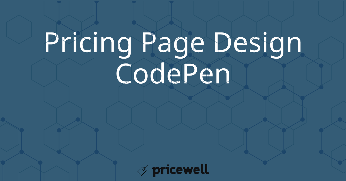 Pricing Page Design CodePen